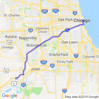 Limousine service between Minooka, IL and O'Hare Midway airport