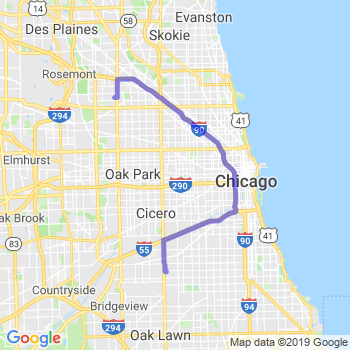 Limousine service between Norridge, IL and O'Hare Midway airport