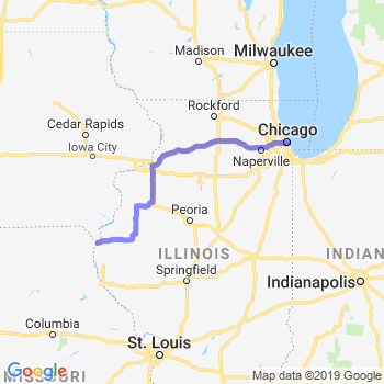 Limousine service between Warsaw, IL and O'Hare Midway airport